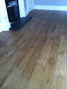 Fitting distressed engineered wood flooring on the south side | First ...